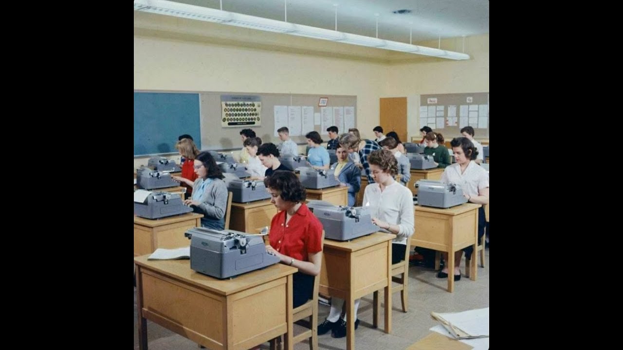 Vintage Typing Classes Photos 1950s-1970s - YouTube