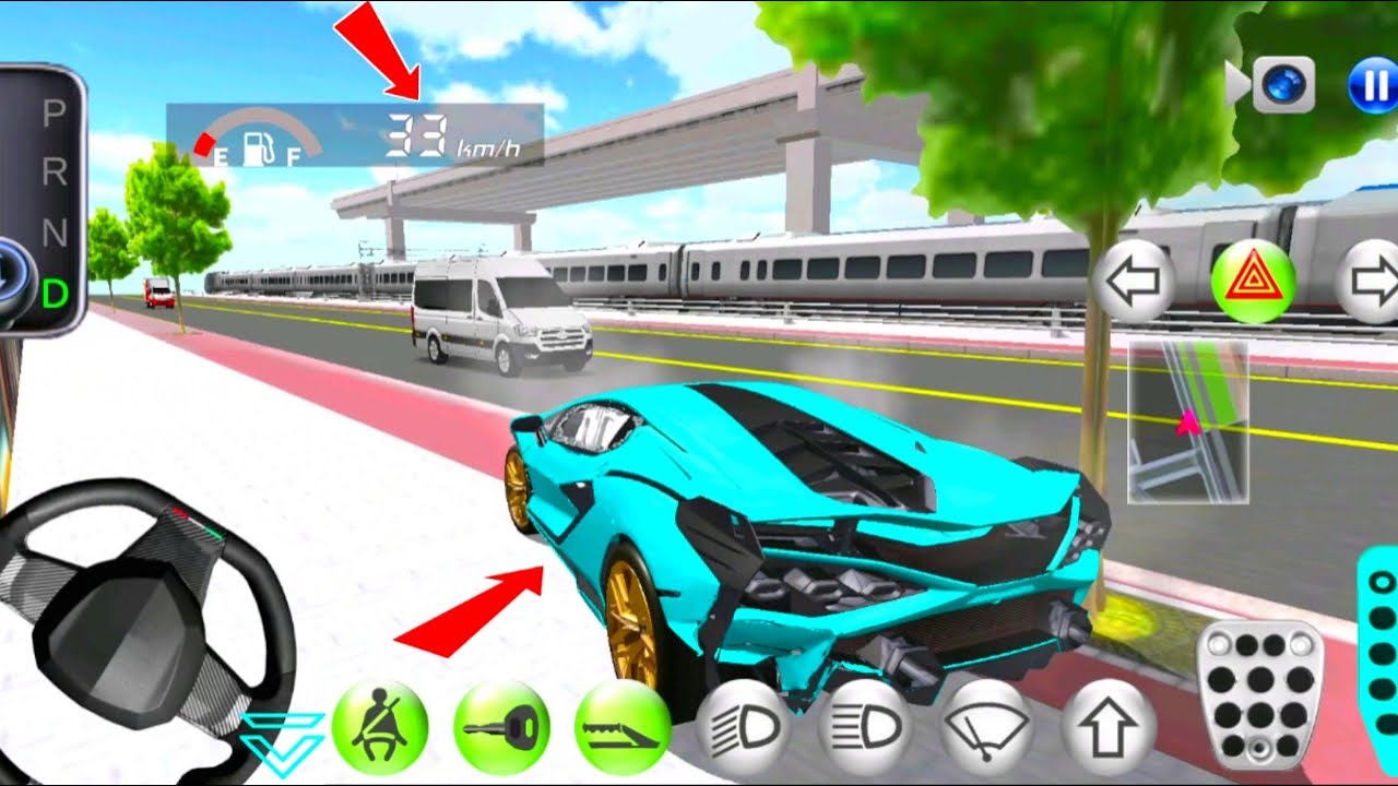 The car hit the tree at high speed || 3D Driving Class Gameplay || Car ...