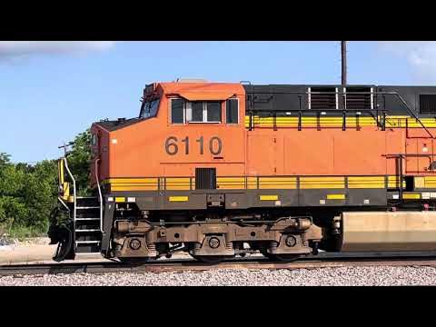 BNSF 6110 Short Tanker Train Denton Dr Railroad Crossing Downtown Carrollton TX - YouTube