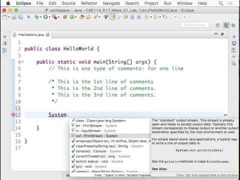 CSE114 S17 Week 01 Lab 1 Part 1 - YouTube
