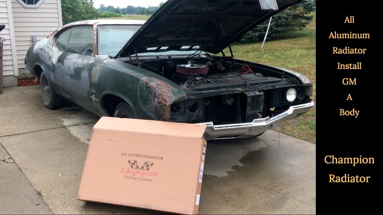Aluminum Radiator Install on a 1970 Cutlass - Same for Chevelle - YouTube