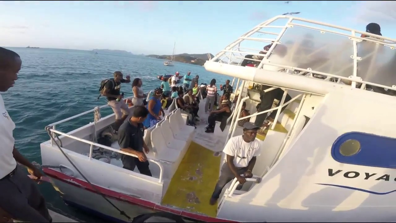 Boarding Osprey Shuttle Ferry from Carriacou Island to Grenada Island ...