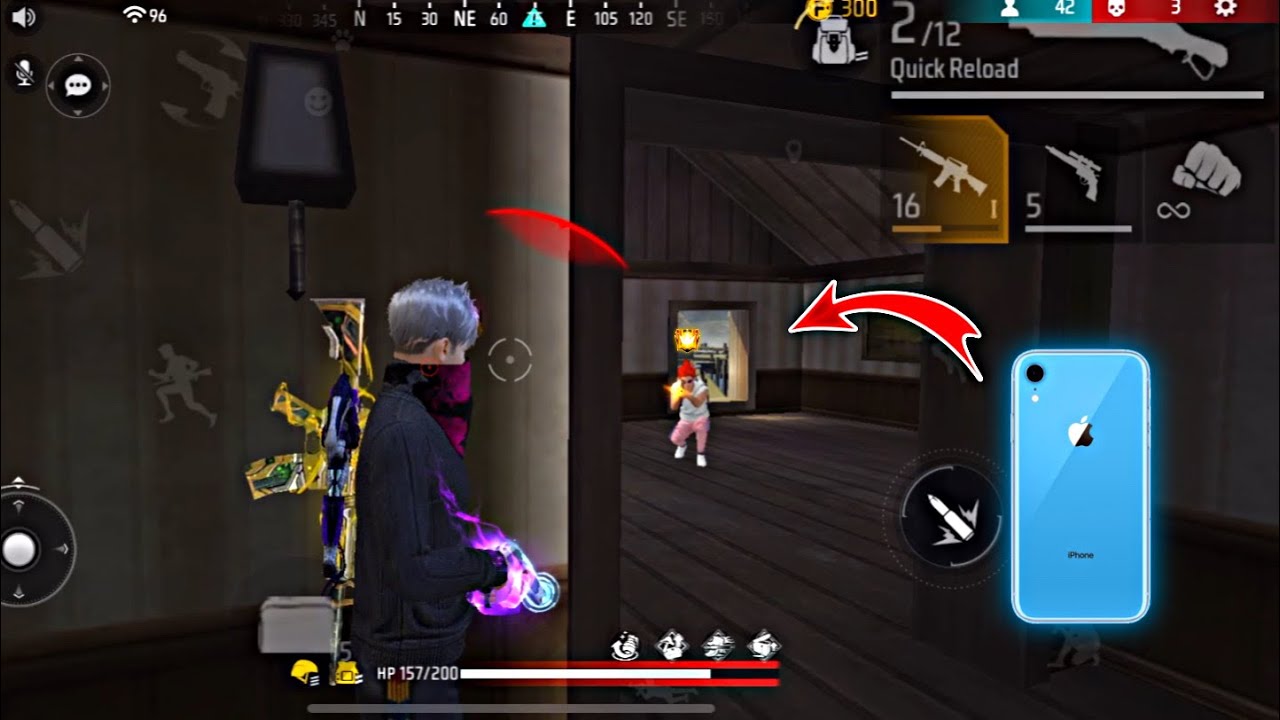 iPhone xr free fire gameplay || highlight Garena free fire || - YouTube