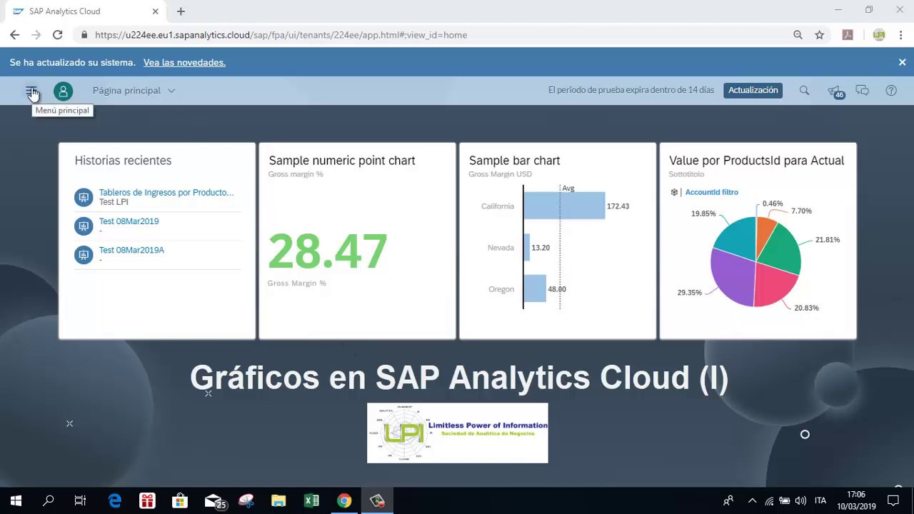 Graficos en SAP Analytics Cloud (I) - YouTube