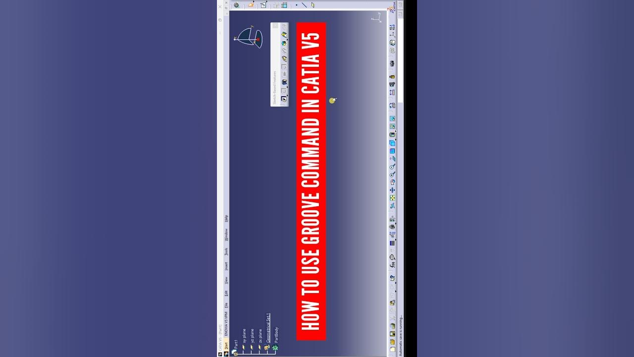 how to use groove command in catia v5 | catia v5 groove command | catia v5 tutorial - YouTube