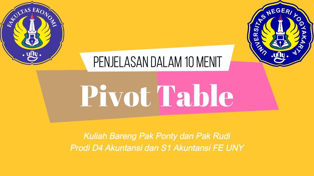 Penjelasan Soal Pivot Table untuk UTS - YouTube