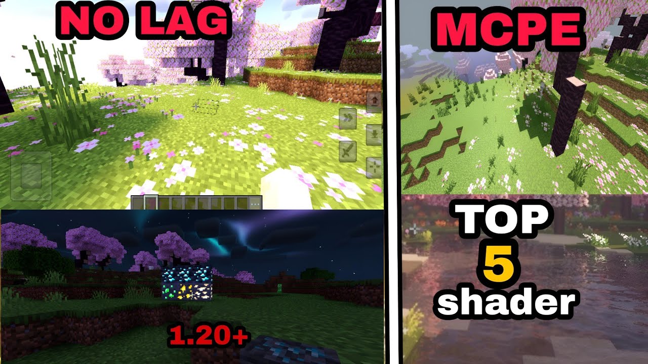(Top 5) Best NO LAG Minecraft PE 1.20+ Ultra Realistic Shaders For Low ...