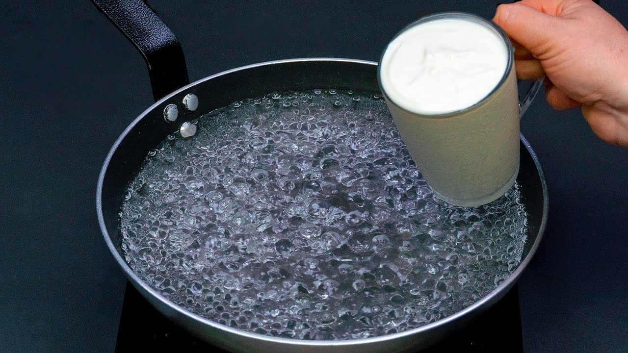 Just pour yogurt into boiling water! They come out better than in ...