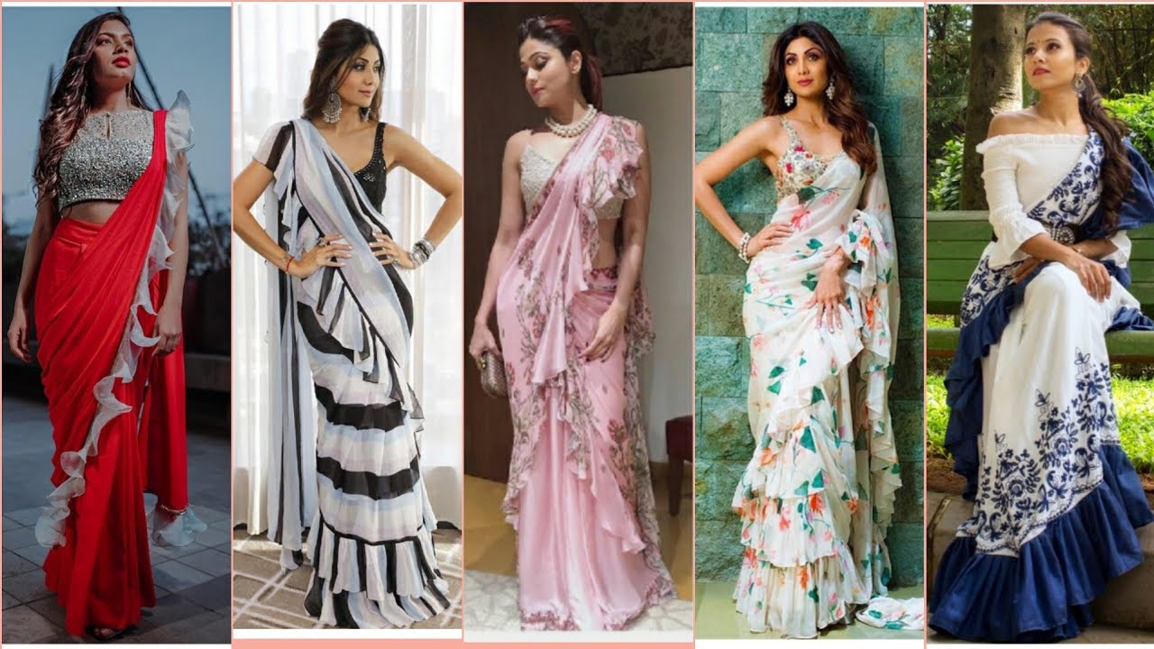 Stylish saree for cocktails party & functions! Designer sarees with ...