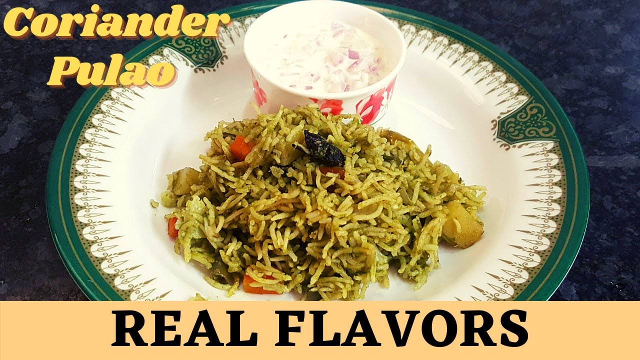 Cilantro Pulao | Coriander Pulao | Kothumalli Pulao | Kothumalli Rice ...