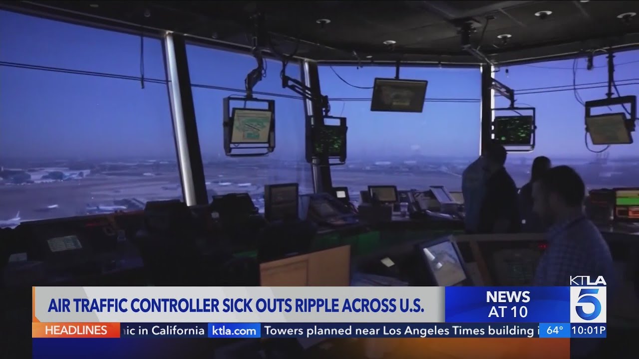 Air-traffic controller sick outs ripple across U.S. - YouTube