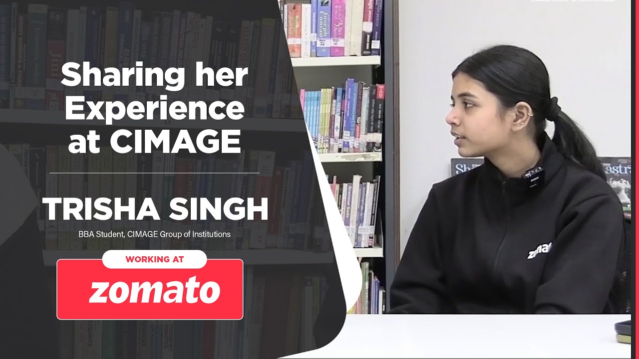 BBA Student Trisha Singh Talks About Her Learning Journey at CIMAGE - YouTube
