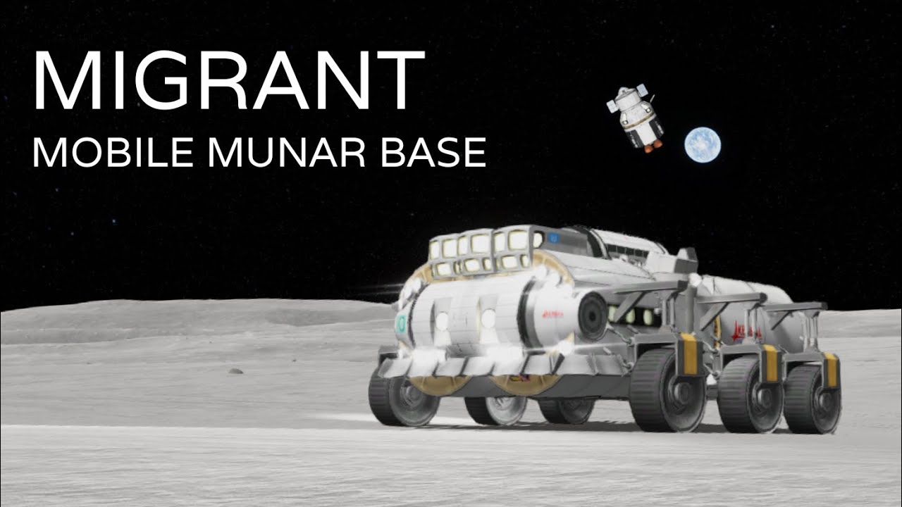 KSP: A 70-ton Mobile Mun Base - YouTube