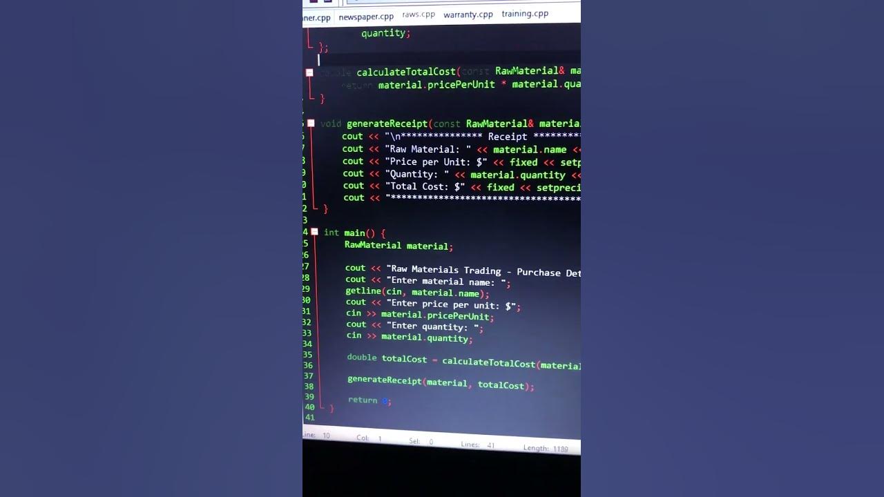 Raw Materials C Code Codemasters Coders Coderstokyo Coding Codinglife Codingninja Youtube
