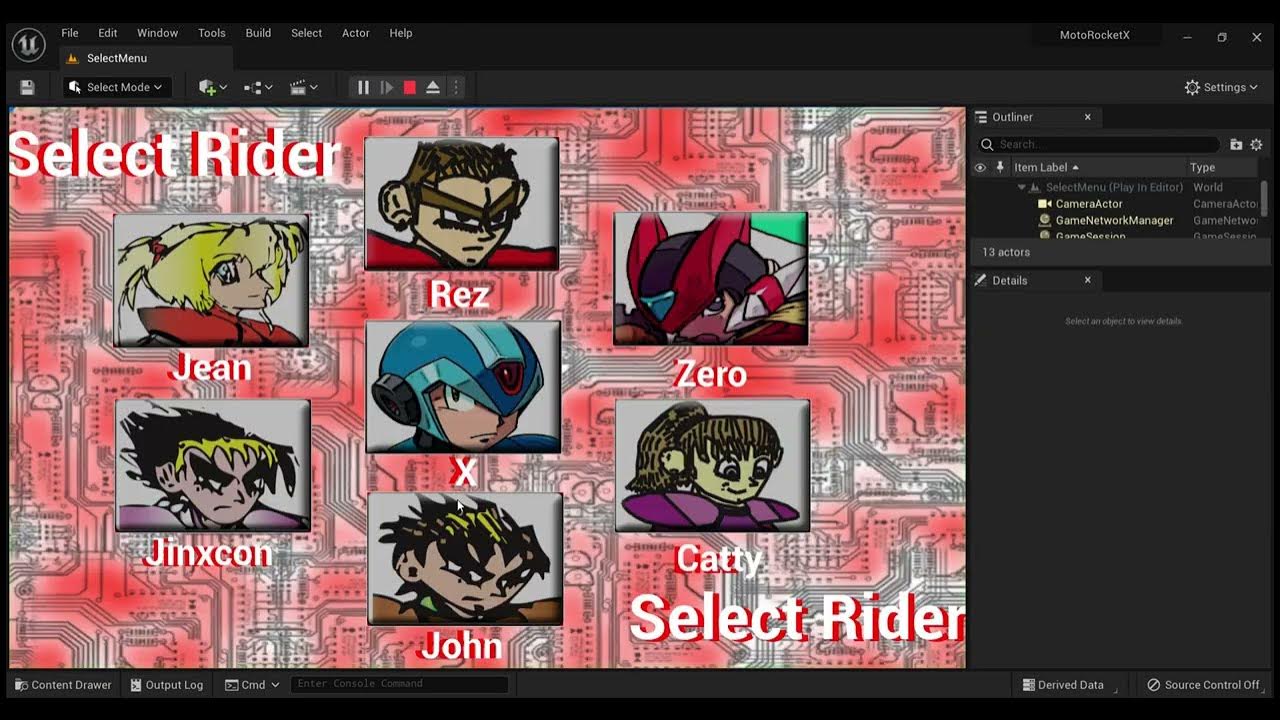 MotoRocket X Demo - Select Character Menu / Unreal Engine 5 - YouTube