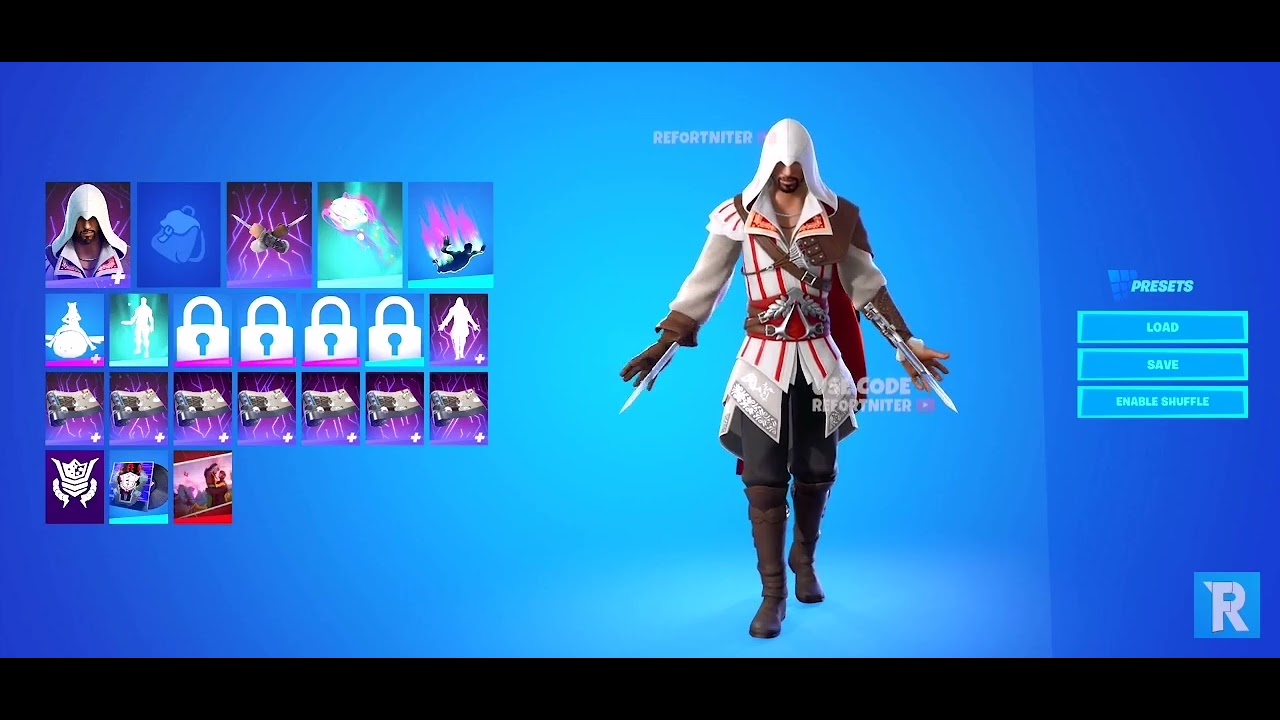 FORTNITE SKIN EZIO AUDITORE (LOBBY) ASSASSIN'S CREED - YouTube