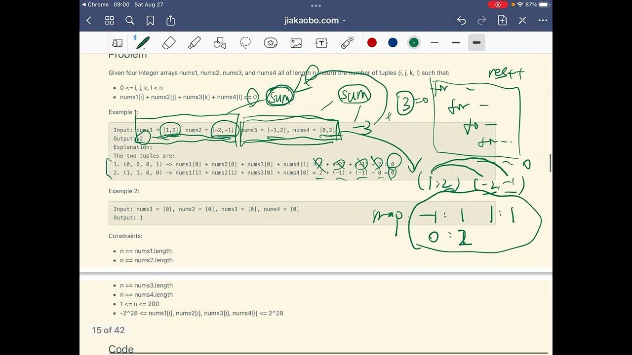 贾考博 Leetcode 454 4sum Ii Youtube