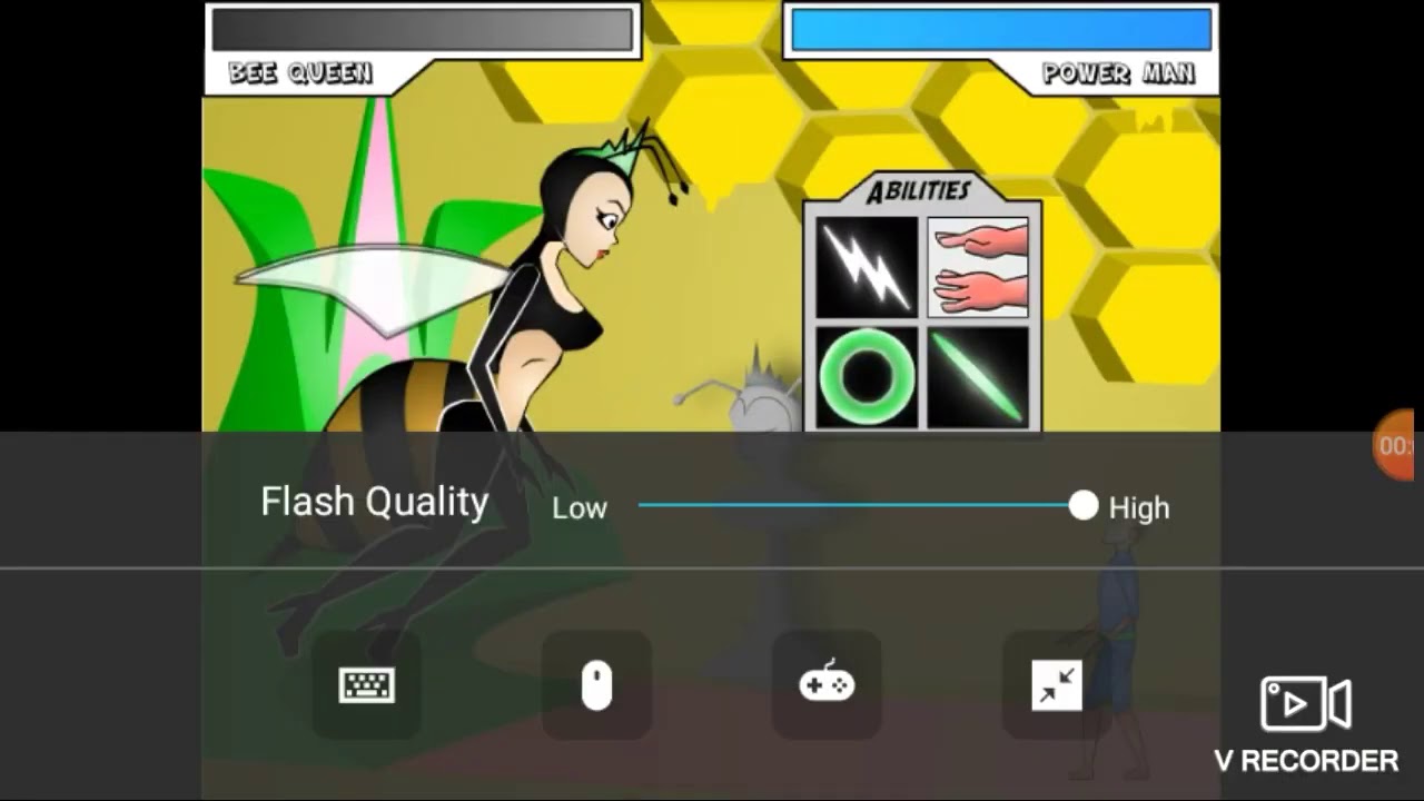 Bee queen vs power man vore game - YouTube