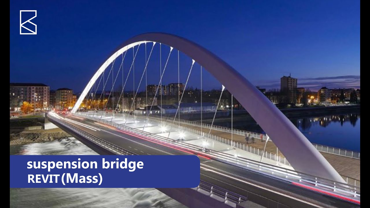 REVIT TUTORIAL : Project Modeling (Suspension Bridge) - YouTube