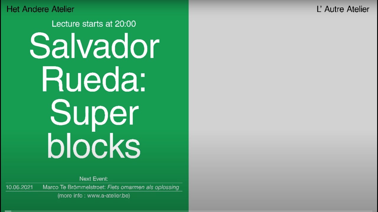 Livestream 04 05 2021: Salvador Rueda (Superblocks) - YouTube