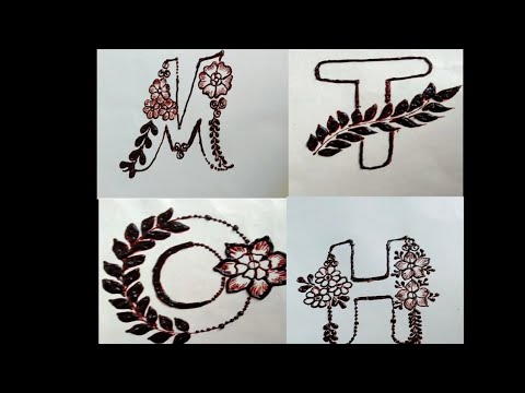 Top most stylish Alphabet mehndi design|how to make Alphabet mehndi ...