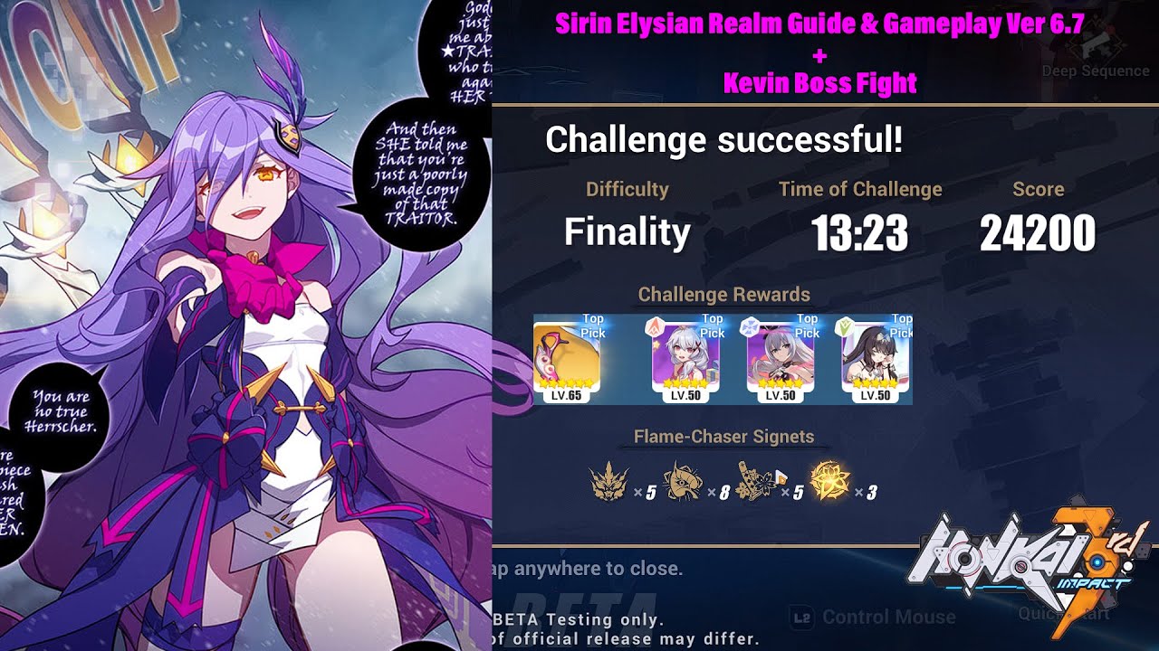 Elysian Realm Sirin Finality & Kevin Boss Fight, [Gameplay & Guide ...