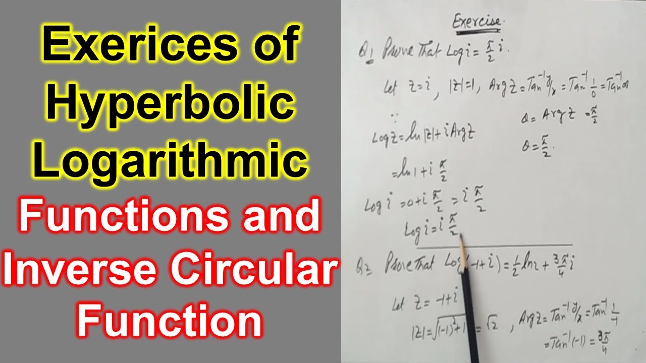Exerices of Hyperbolic Logarithmic Functions and Inverse Circular ...