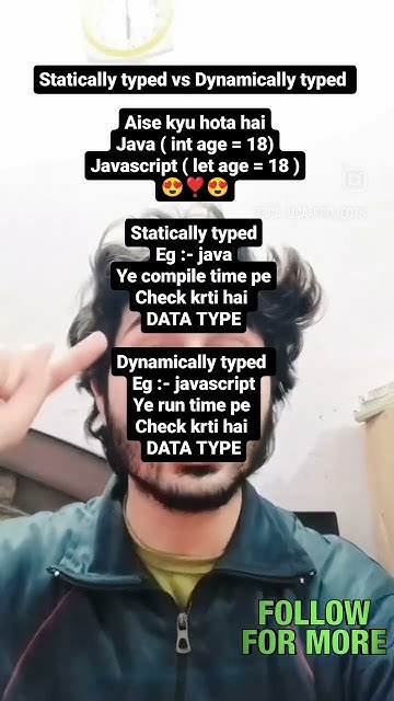 Statically Typed Vs Dynamically Typed Language Bcamcaprojects Dsa Java Python Viral