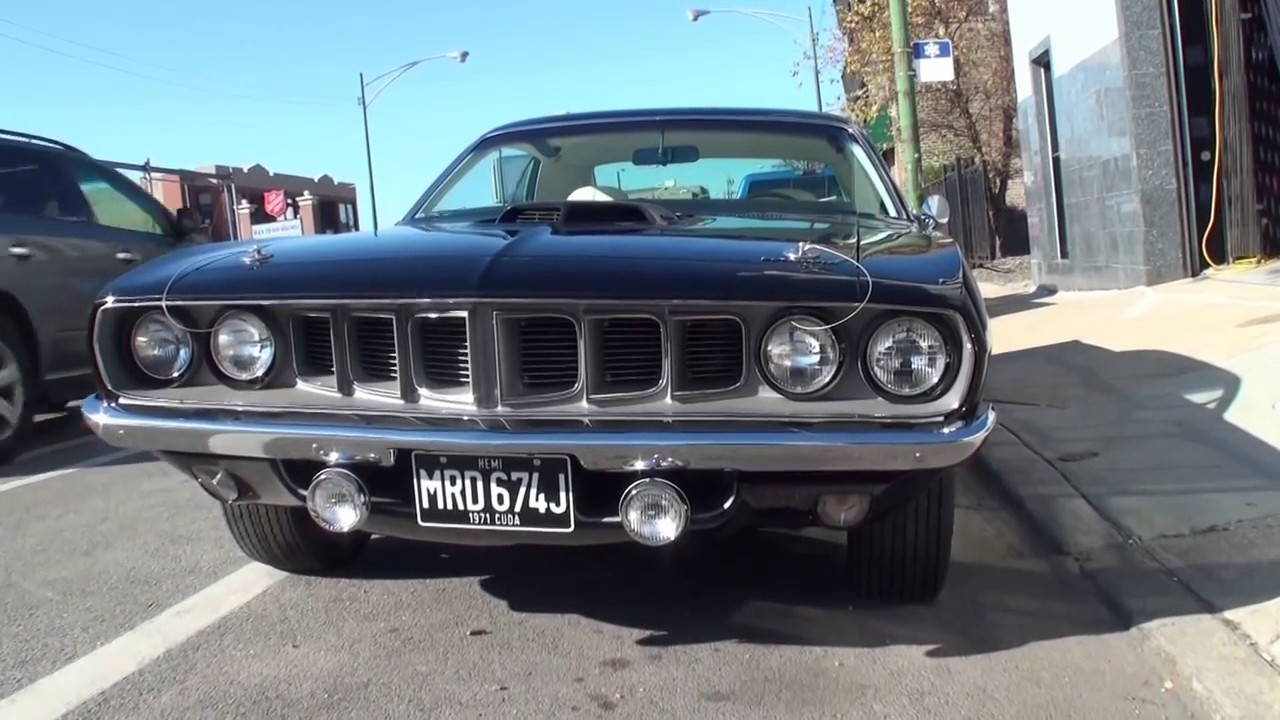 1971 Plymouth Cuda 426 Hemi Barracuda İn Black Paint On My Vehicle Tale ...