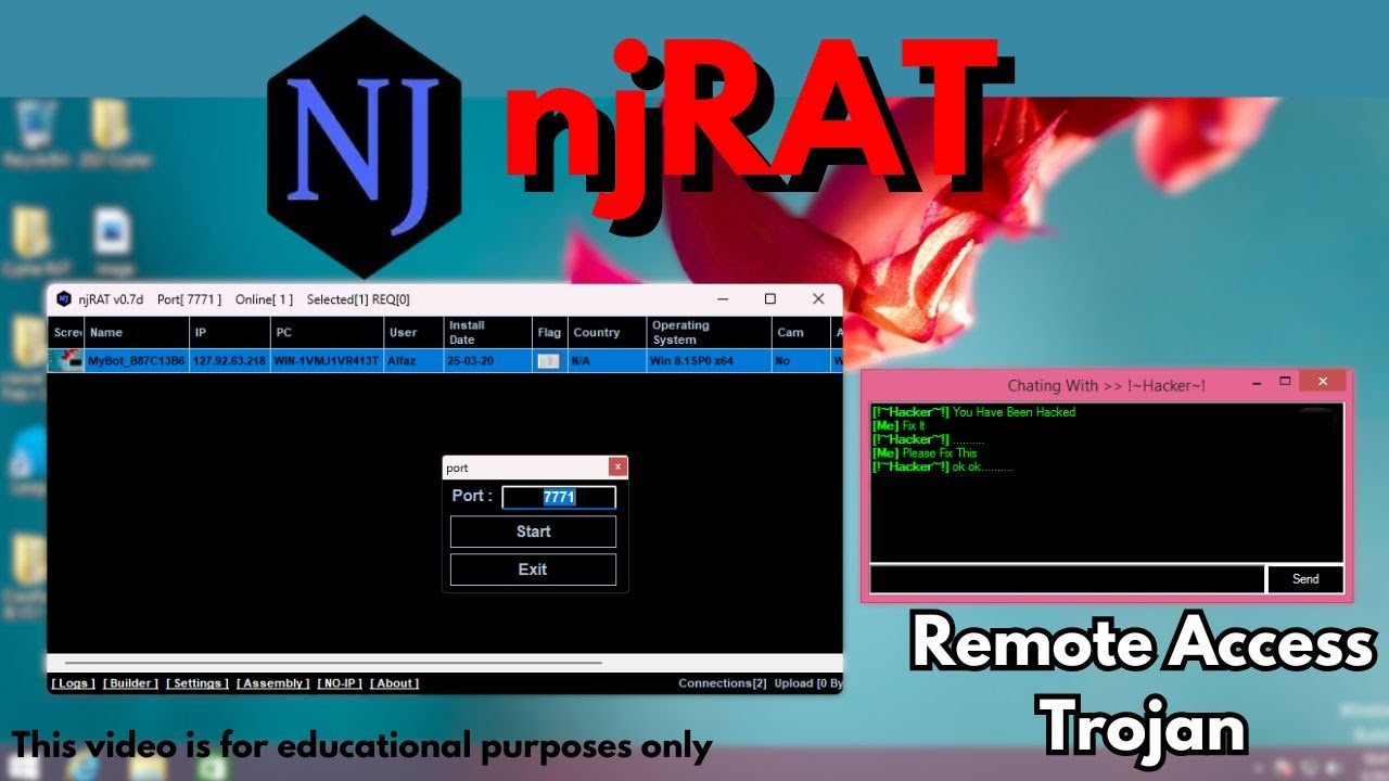 NjRAT for Beginners | Ethical Hacking & Remote Access Simulation Guide - YouTube