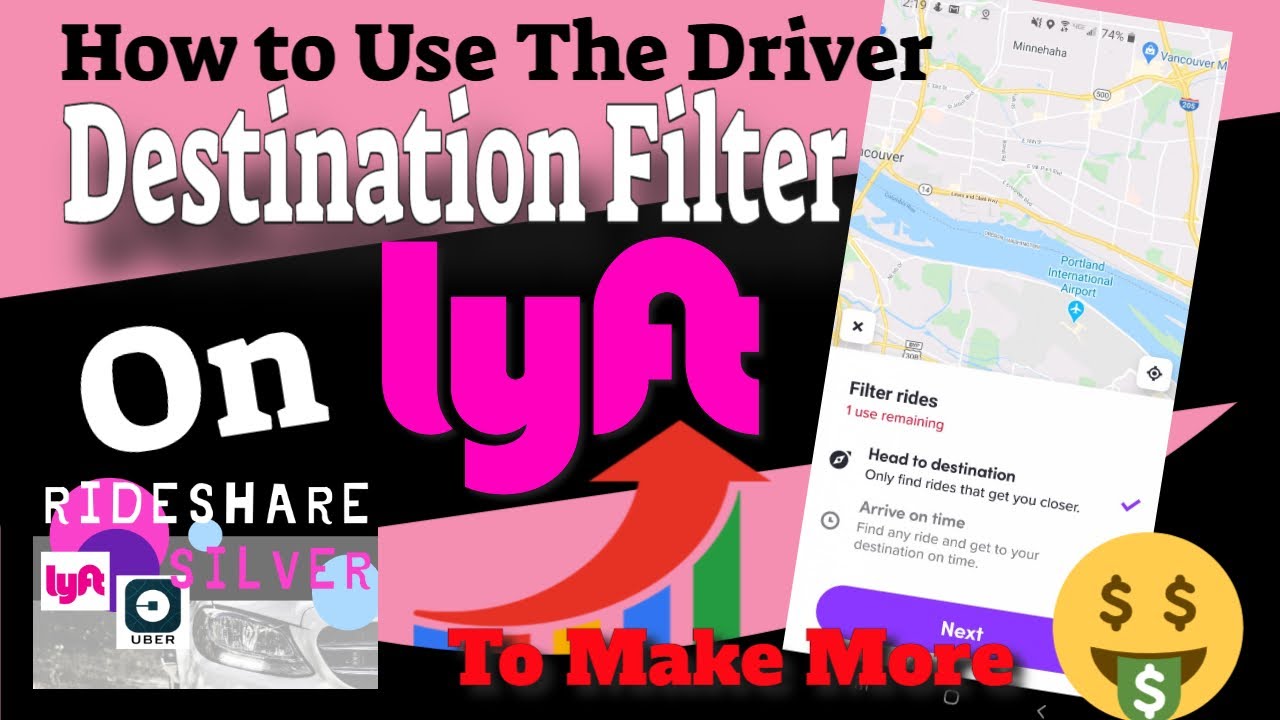 How to Use the Lyft Destination Filter - YouTube