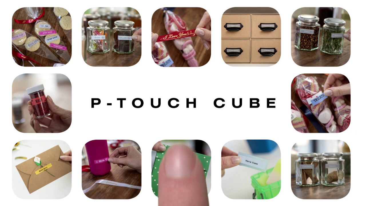 P touch CUBE מדפסת מדבקות מעוצבות - YouTube