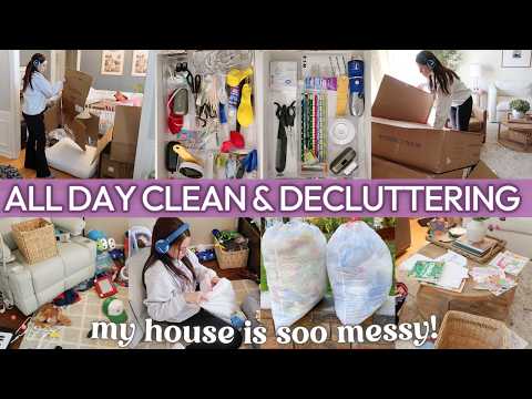 ALL DAY CLEAN, DECLUTTER & ORGANIZE WITH ME | clean with me, decluttering and organizing 2026
