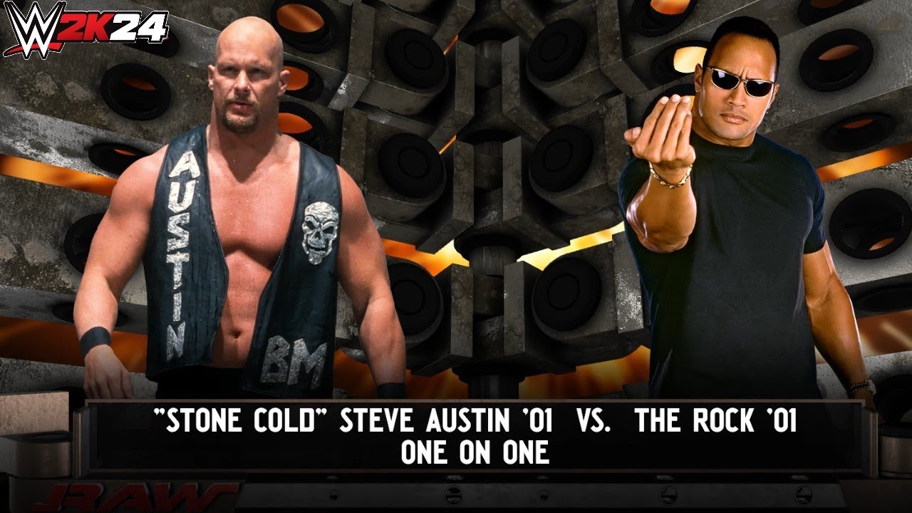 Full Match - Stone Cold Steve Austin '01 vs The Rock '01: Raw|WWE 2K24 ...