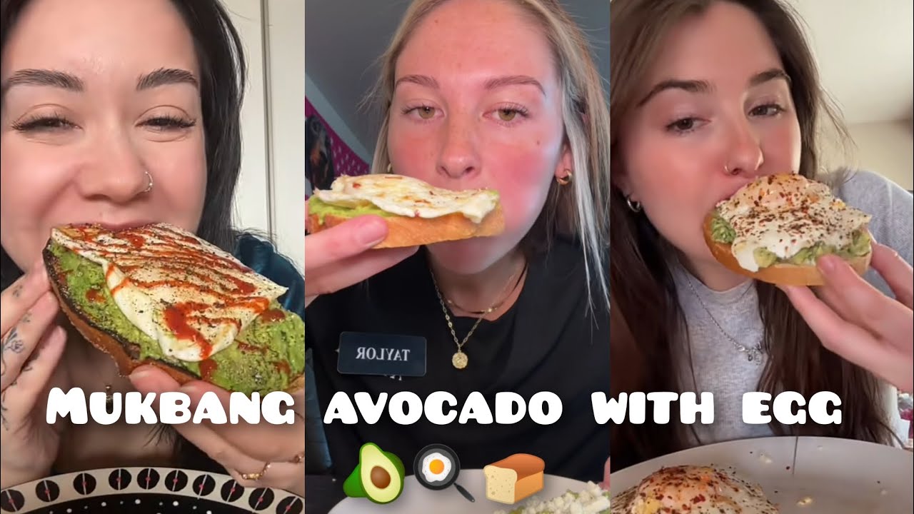 Mukbang avocado with egg🍳🥑🍞 - YouTube