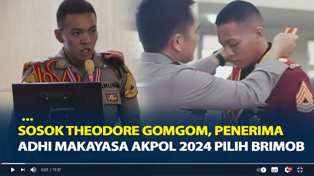Sosok Theodore Gomgom, Penerima Adhi Makayasa Akpol 2024 Pilih Brimob, Kapolri Kaget - YouTube