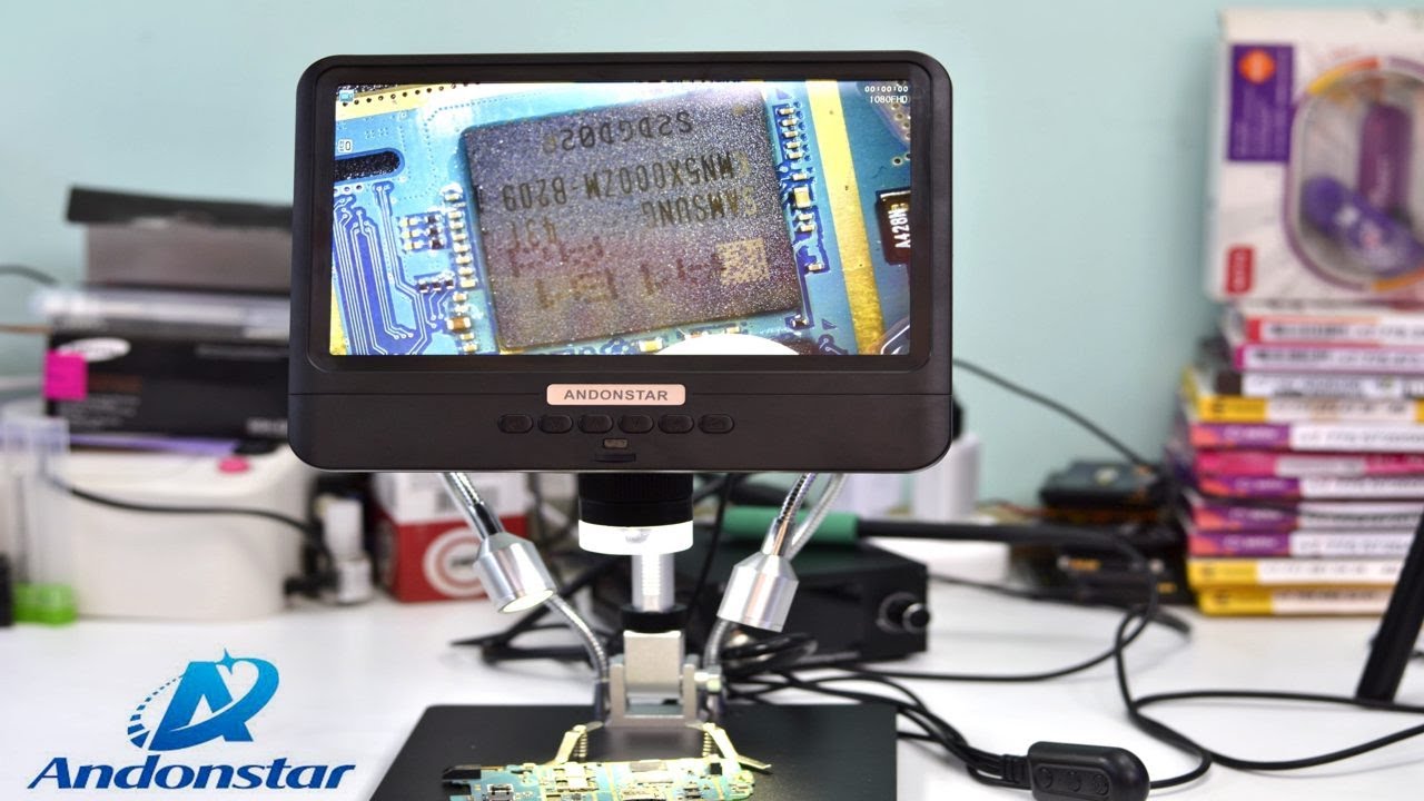 Распаковка и обзор на новый 7 дюймовый микроскоп от Andonstar.🔬 - YouTube