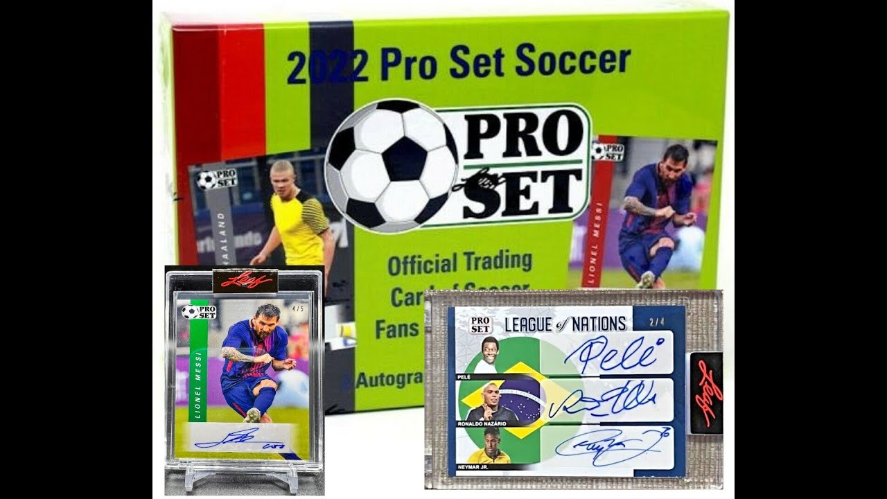 메시? 홀란드? 축구 박스 브레이크(2022 leaf pro set soccer box break) - YouTube
