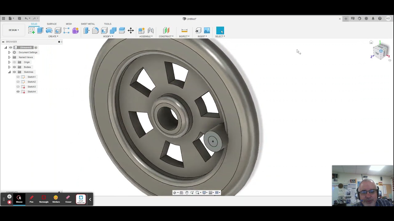IED - Fusion 360 - Cow Catcher and Wheel - YouTube