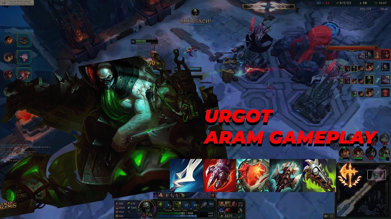ARAM URGOT SEMI TANK DAME GAMEPLAY - YouTube