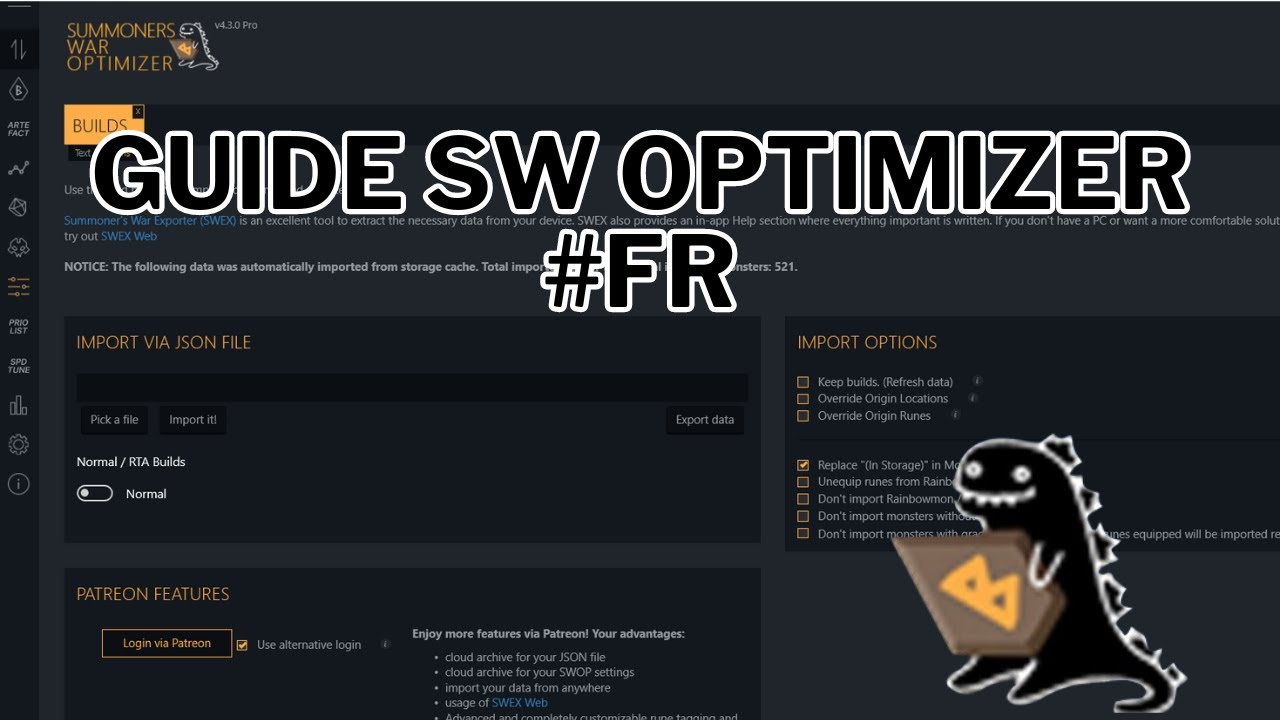 GUIDE SUMMONERS WAR OPTIMIZER : COMMENCE TON OPTIMISATION !! #summonerswar #guide #tutorial #FR ...