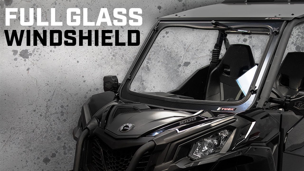 Tusk UTV Full Glass Windshield | Can-Am Commander & Maverick Trail ...