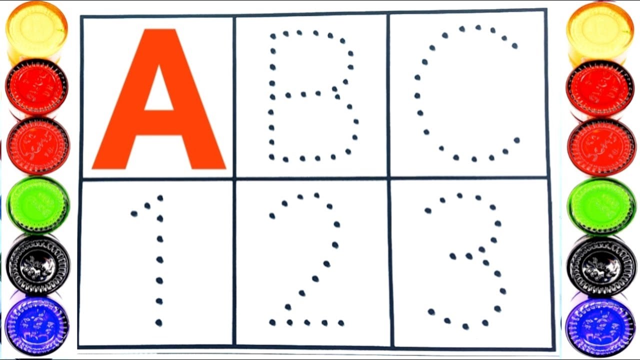 A to Z alphabets for kids,collection for writing along dotted lines for ...