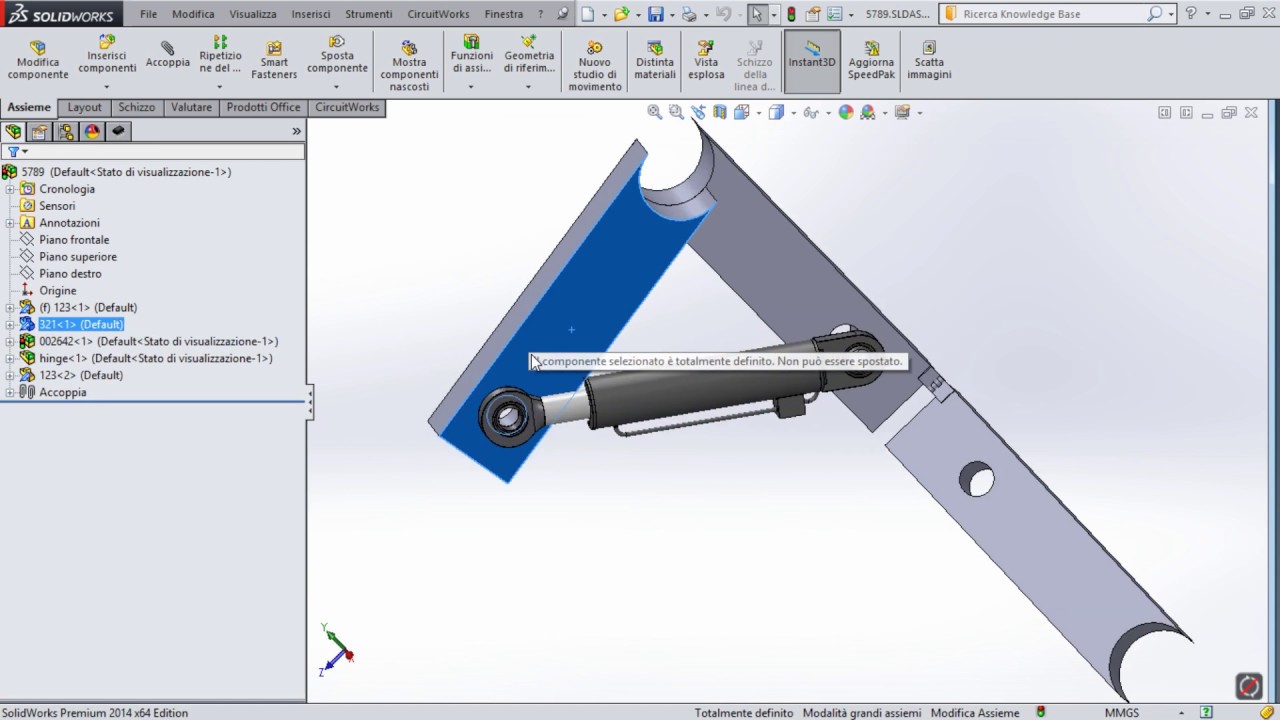 Flexible sub assembly to move an exacavator arm - YouTube