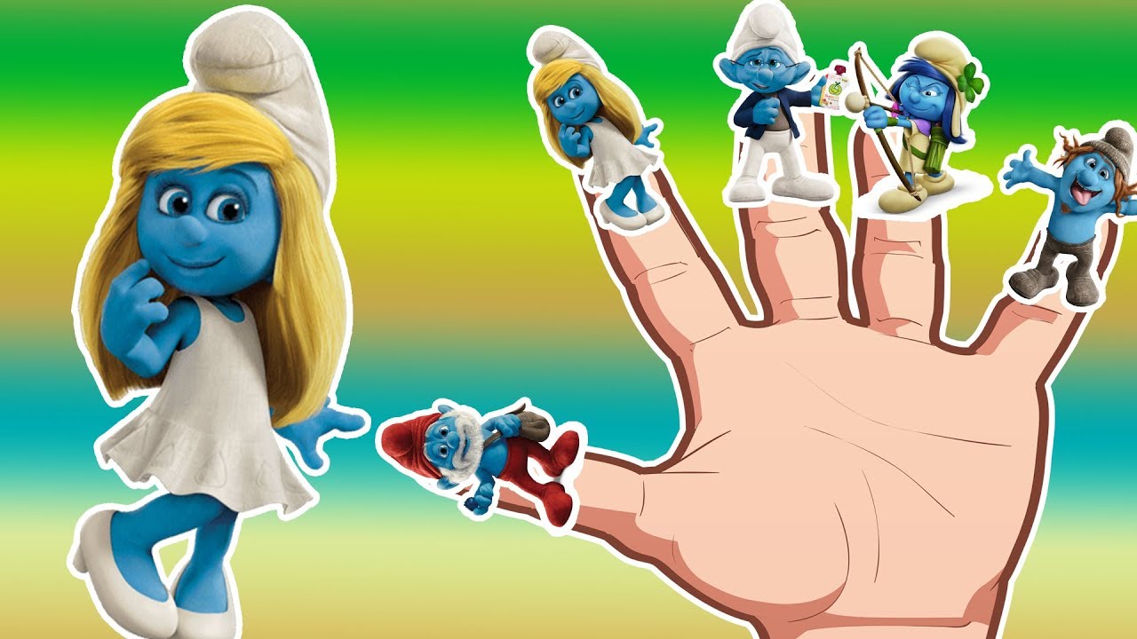 Smurfs Finger Family Song | Nursery Rhymes - YouTube