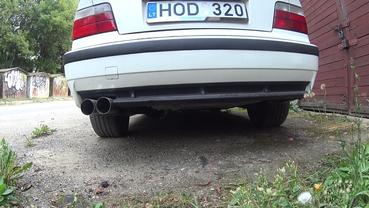 BMW 320i E36 with Novus Sport Exhaust - YouTube