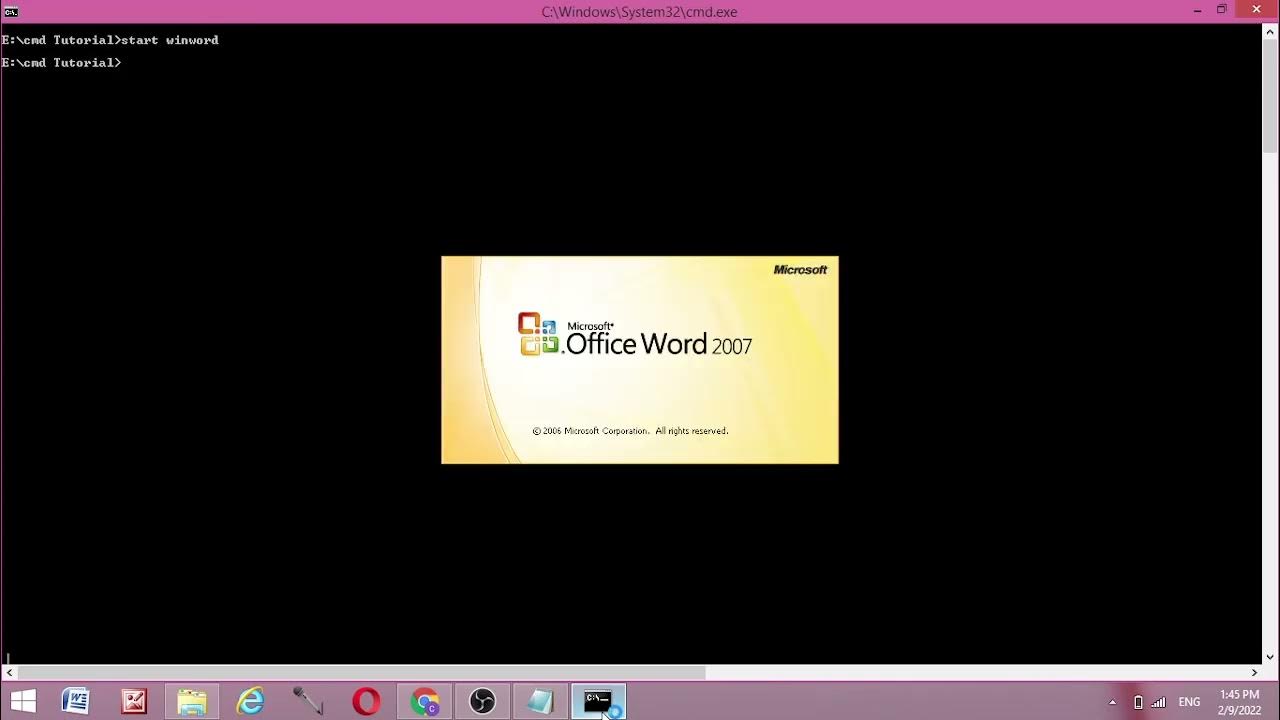 How to open MS WORD, EXCEL, POWERPOINT, ACCESS using cmd - YouTube