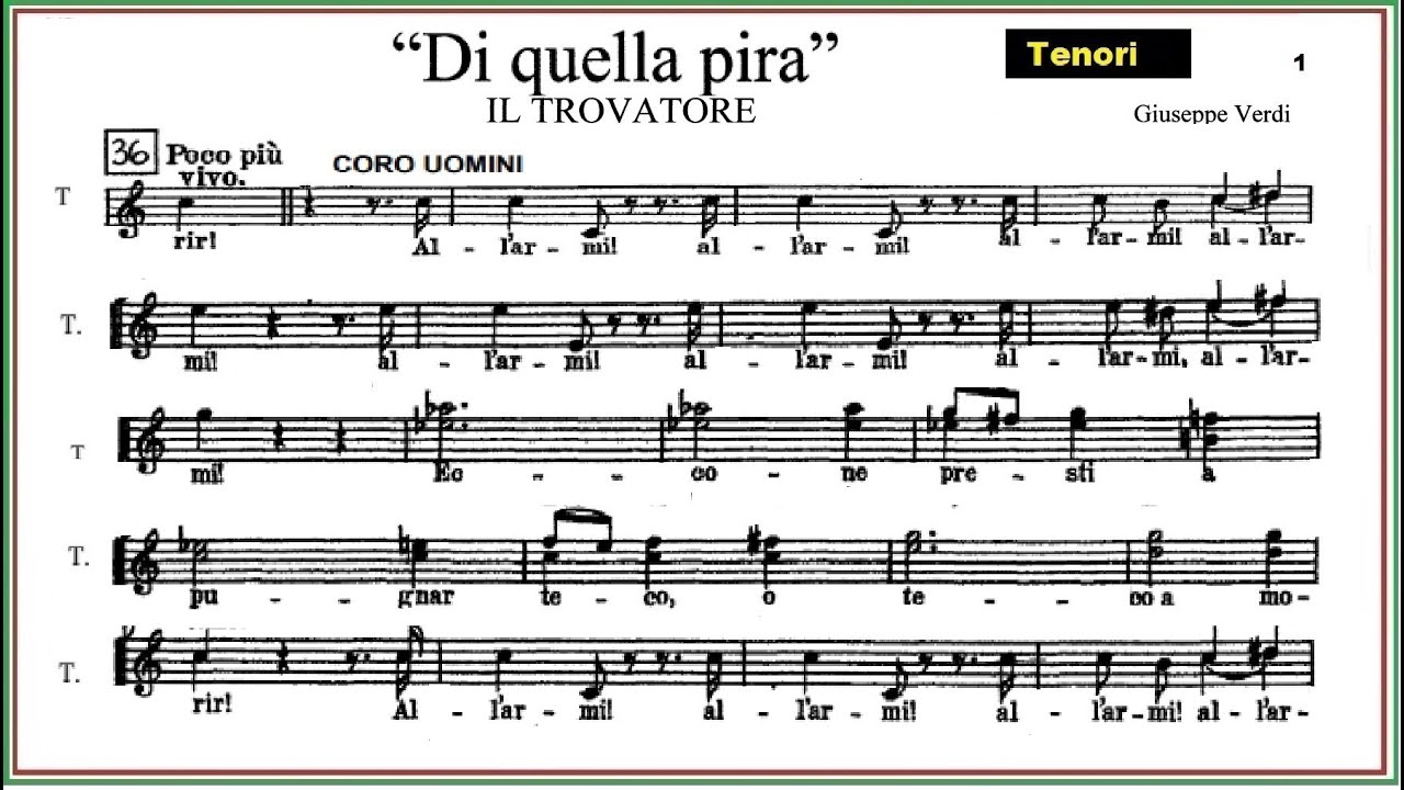 01 Di quella pira-Trovatore Verdi- Tenore coro - YouTube