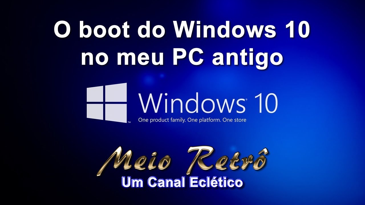 O boot do Windows 10 no meu PC antigo - YouTube