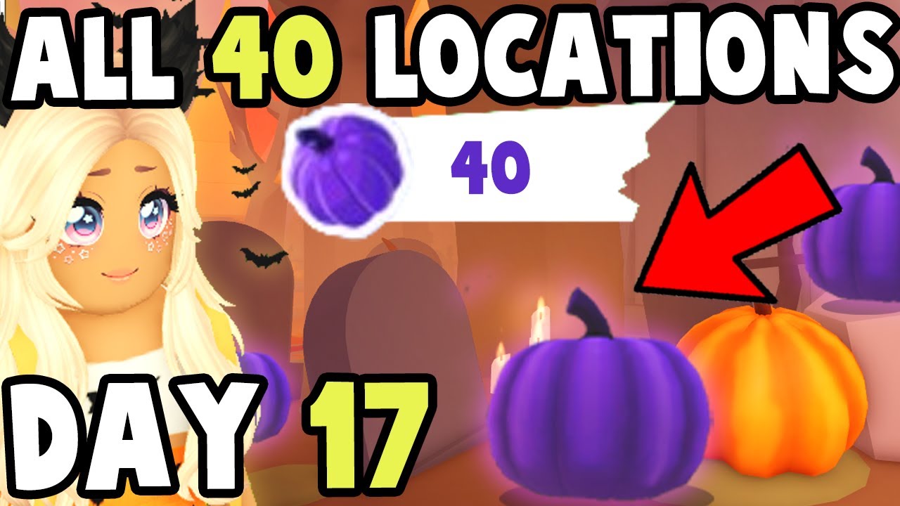 (Day 17) ALL 40 Purple Pumpkins in Adopt Me! - YouTube